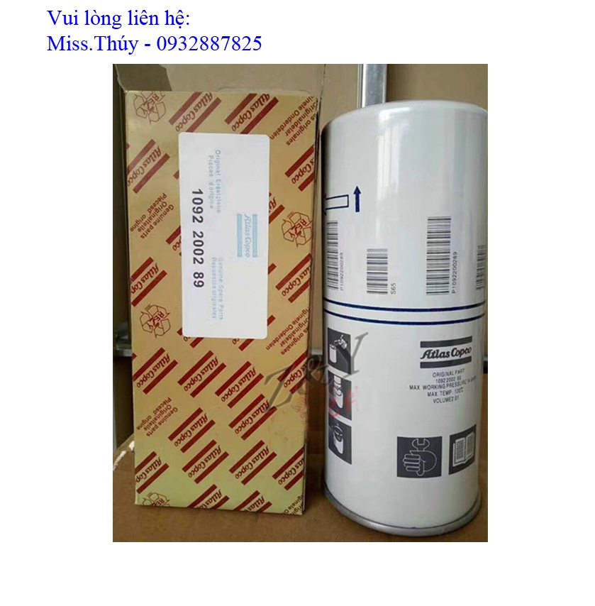 Lọc máy nén khí Atlascopco, lọc tách, lọc gió, lọc dầu máy nén khí